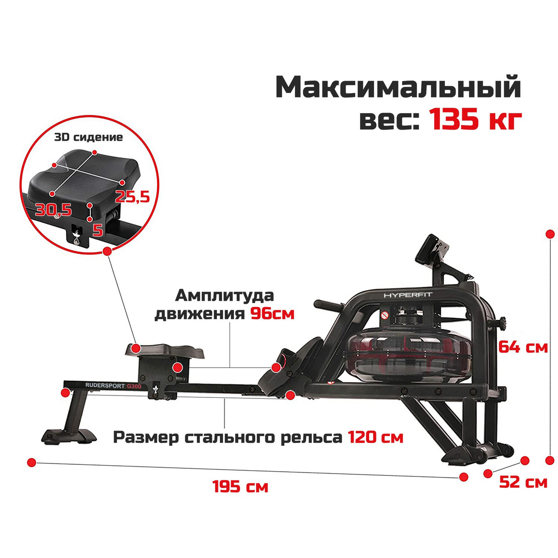 Гребной тренажер | HYPERFIT